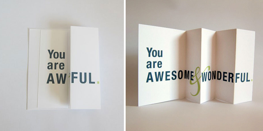 Seemingly Offensive Cards That Fold Out Into Brilliant Greetings | DeMilked
