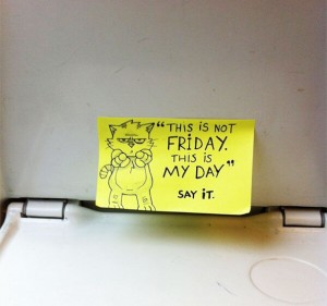 This Artist Leaves Motivational Sticky Notes On The Train For Other ...