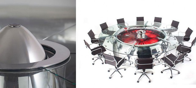 Boeing 747 Jumbo Jet Engine Turned Into Epic Conference Table | DeMilked