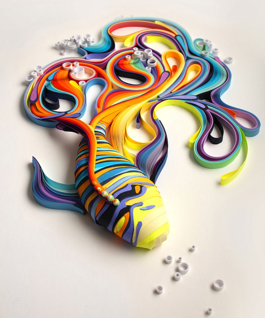 Russian Artist Creates Colorful Illustrations Out Of Colored Paper ...