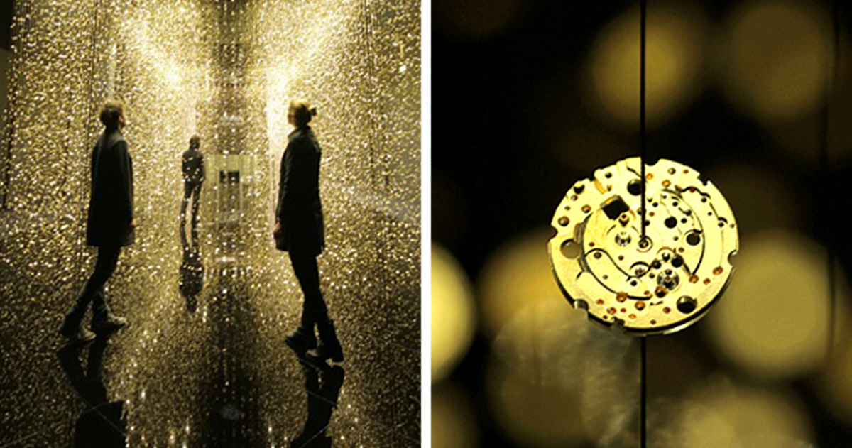 65,000 Glimmering Watch Base Plates Suspended At A Magical Installation ...