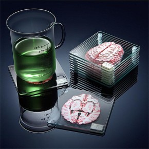 10-Piece Stackable Brain Specimen Coaster Set Perfect For Any Party ...