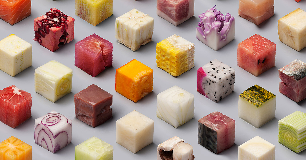 Dinner For Perfectionists: Artist Duo Cuts Raw Food Into 98 Perfect ...