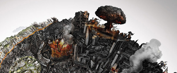 Artists Draw Detailed Illustration Of A World Destroyed By People ...