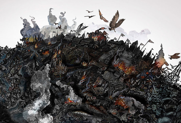 Artists Draw Detailed Illustration Of A World Destroyed By People ...