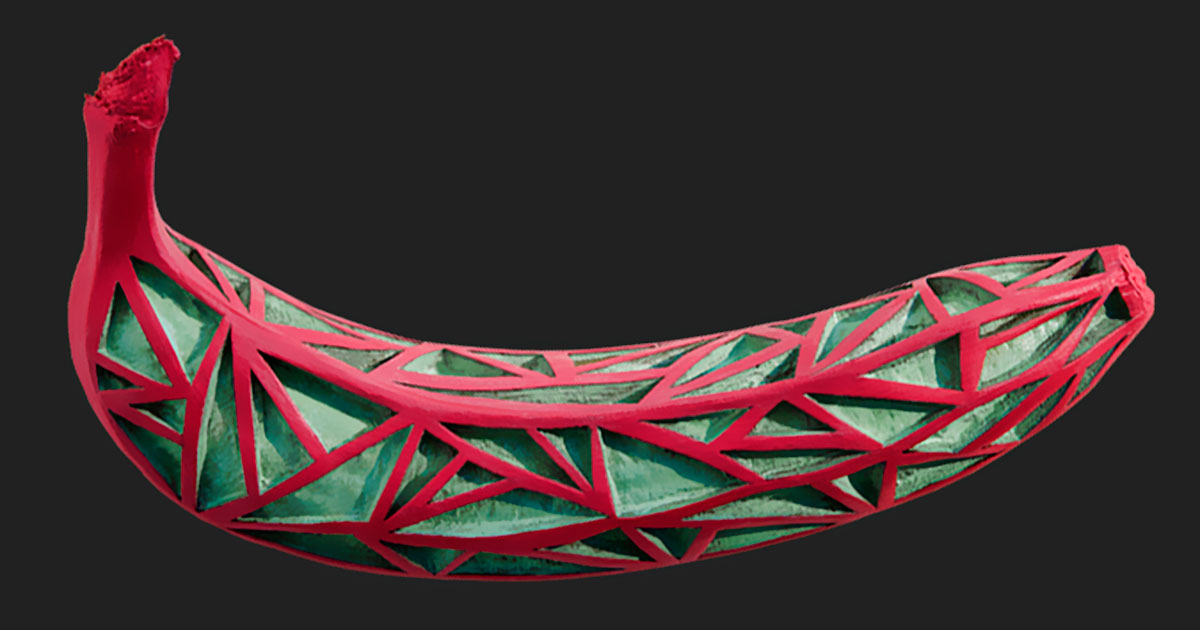 Real Bananas Painted And Carved Into Geometric Sculptures | DeMilked