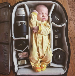 Photographers' Babies Perfectly Fitting In Their Camera Bags | DeMilked