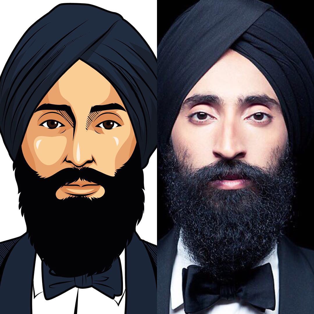 Artist creates stunning illustrations of his sikh friends | DeMilked