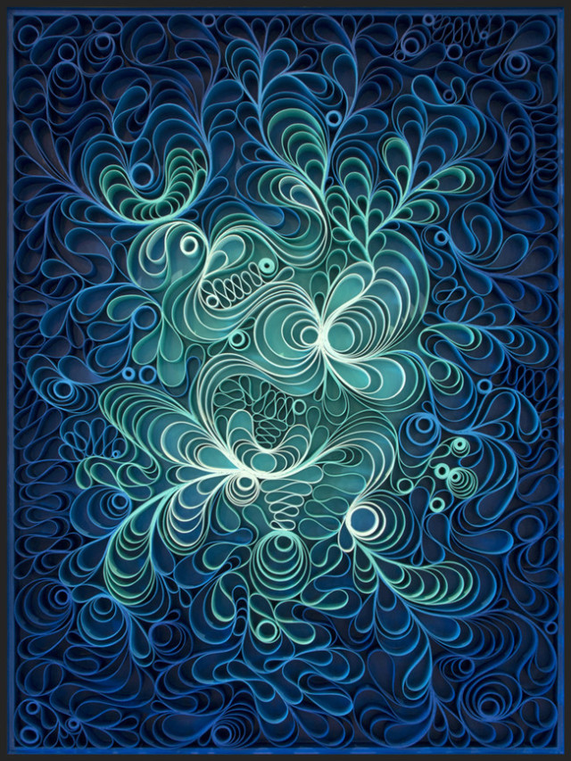 These Abstract Paintings Are Actually Made Of Quilled Canvas | DeMilked