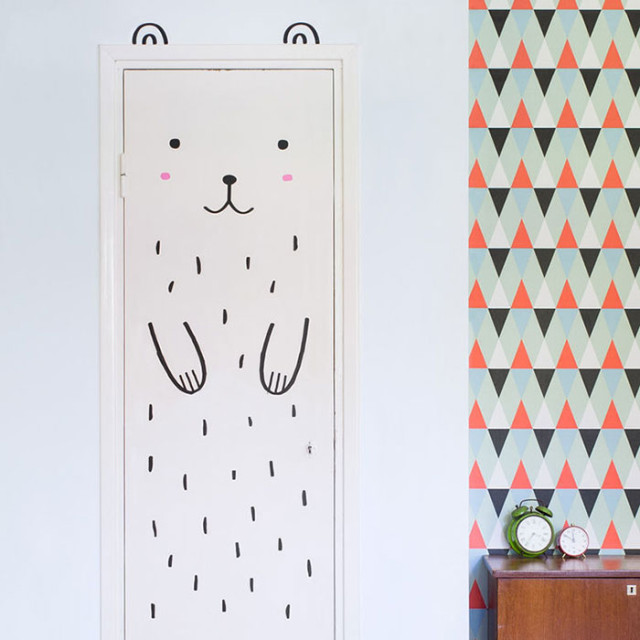 Door Stickers That Transform Your Boring Doors Into Cute Animals | DeMilked