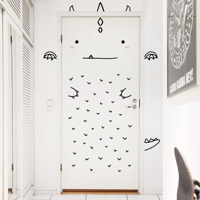 Door Stickers That Transform Your Boring Doors Into Cute Animals | DeMilked