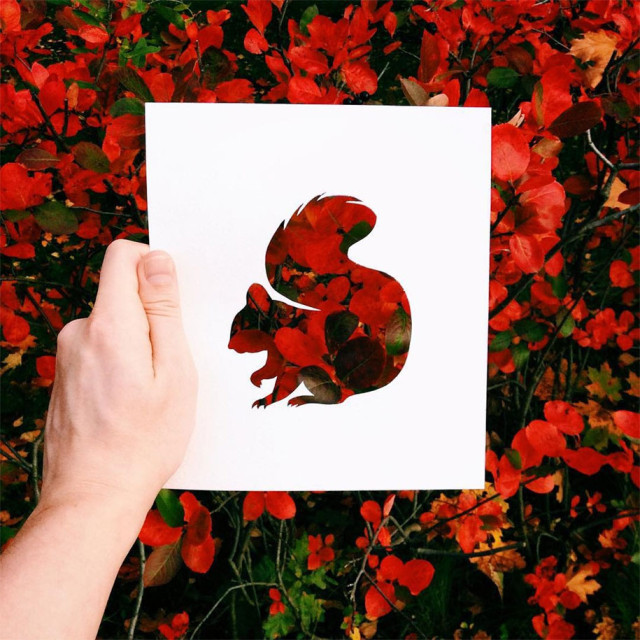 Artist Completes His Paper Cutouts Using Nature | DeMilked