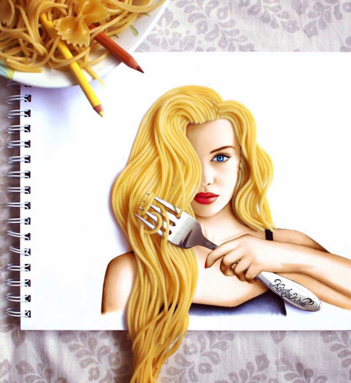 19 Year Old Artist Uses Real Objects To Complete Her Drawings | DeMilked