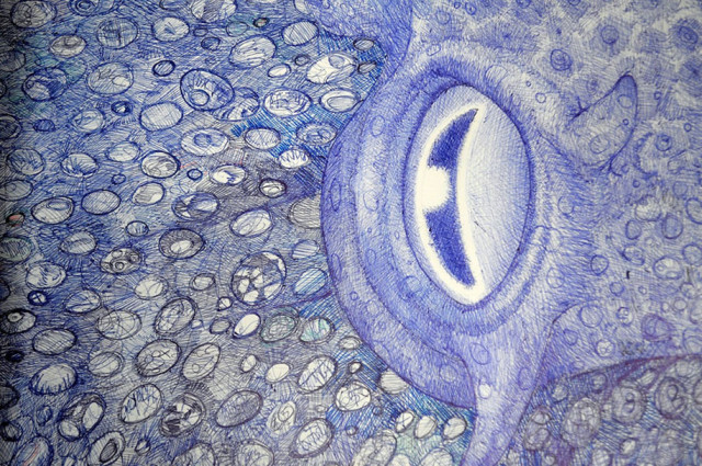 Giant Octopus Drawn Using Only Discarded Ballpoint Pens | DeMilked