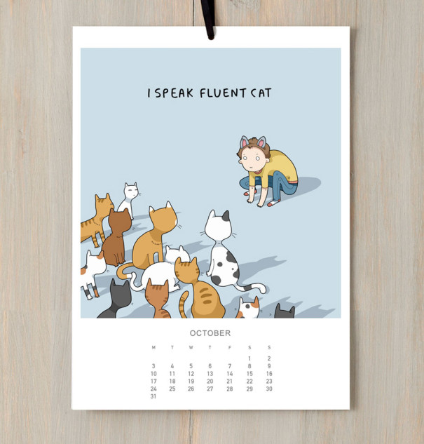 A Funny Cat Calendar For All The Cat Lovers Out There | DeMilked