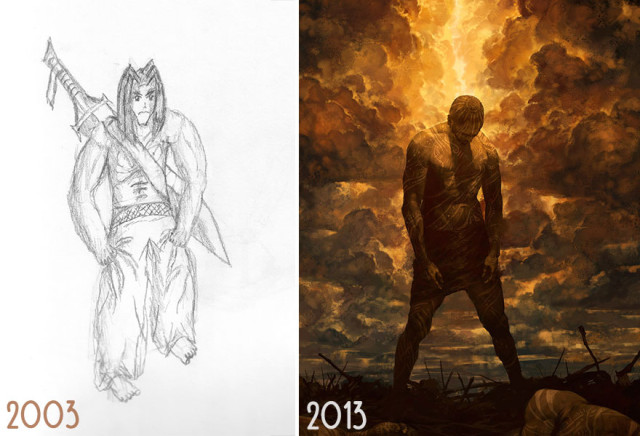 10 Before And After Drawings Prove That Practice Makes Perfect | DeMilked