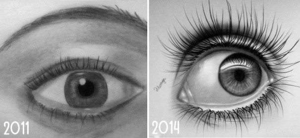 10 Before And After Drawings Prove That Practice Makes Perfect | DeMilked