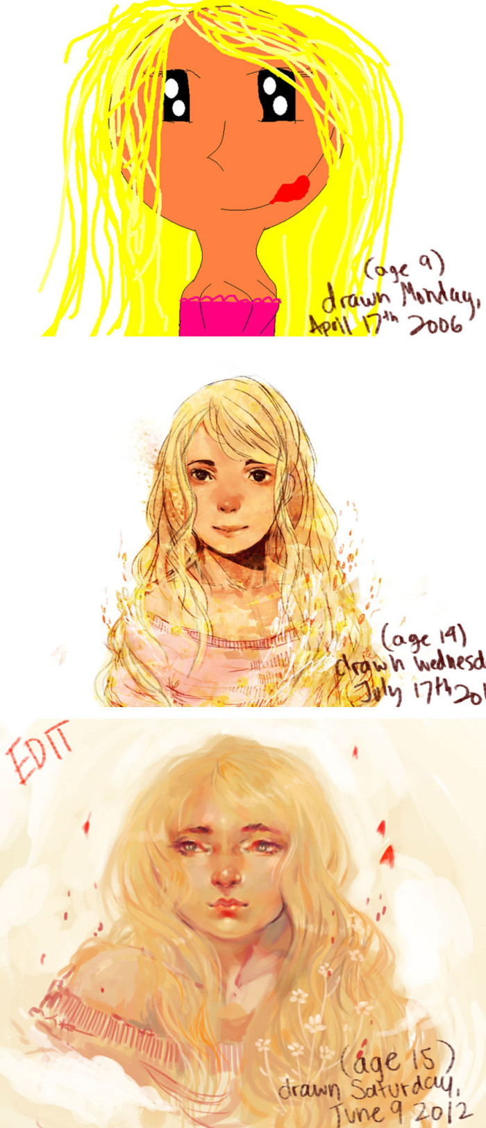 10 Before And After Drawings Prove That Practice Makes Perfect | DeMilked