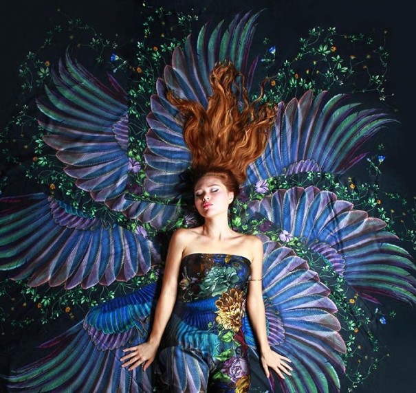 Hand-Drawn Winged Scarves Will Turn You Into A Bird | DeMilked