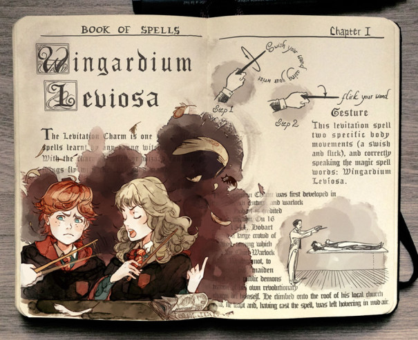 Artist Beautifully Illustrates Magic Spells From ‘Harry Potter’ | DeMilked