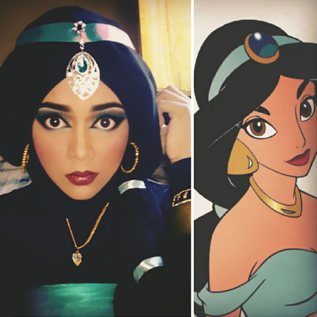 This Woman Uses Her Hijab To Transform Herself Into Disney Princesses ...
