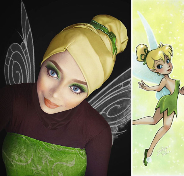 This Woman Uses Her Hijab To Transform Herself Into Disney Princesses ...