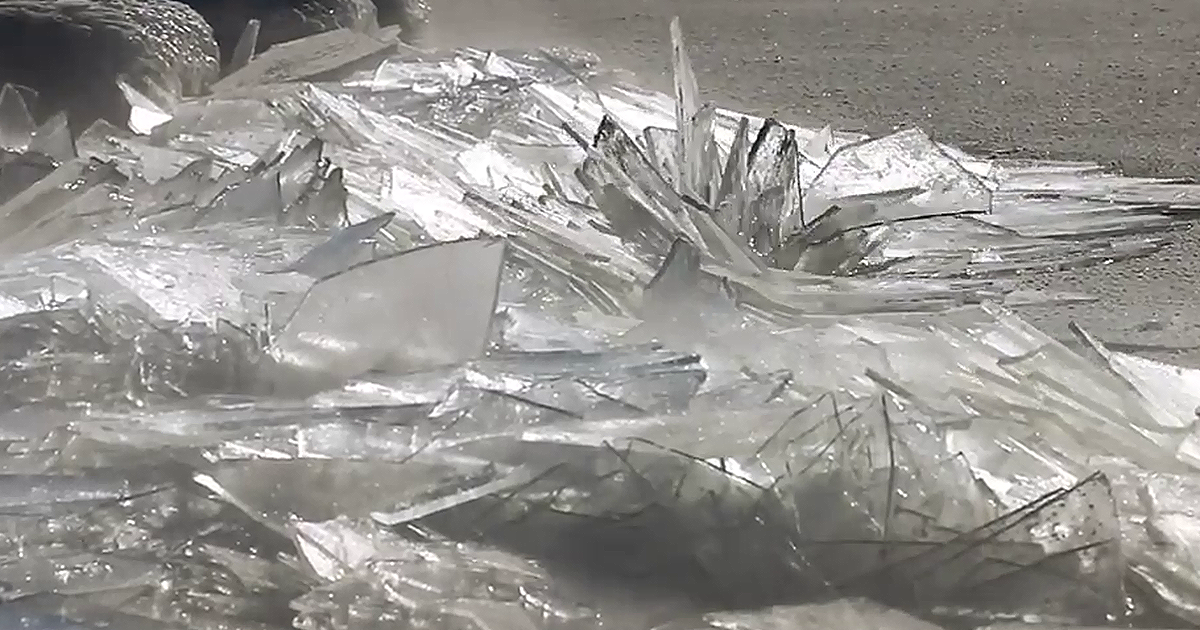 Frozen Ice Sheets On The Lake Break Like Panes Of Glass | DeMilked