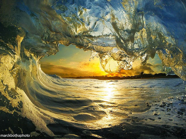 Breathtaking Photos From Inside Breaking Waves | DeMilked