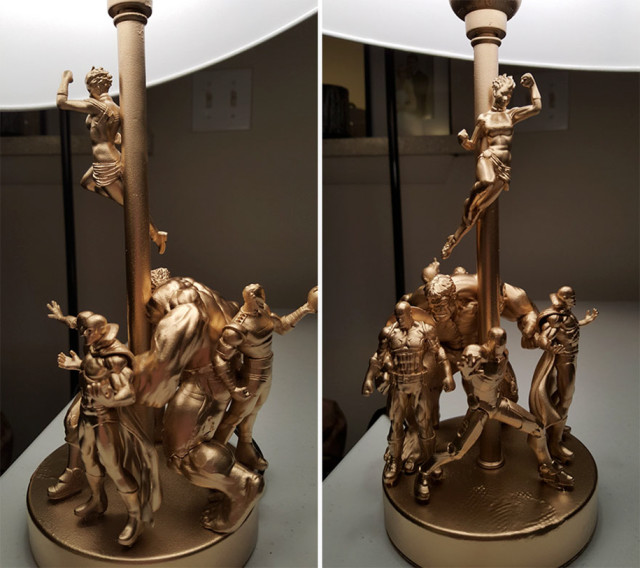 DIY Project: Lamp Made From Cheap Action Figures | DeMilked