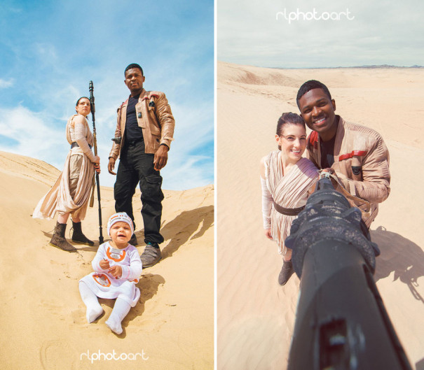 Geeky Photoshoot With Star Wars Family: Rey, Finn And Their BaBy-8 ...