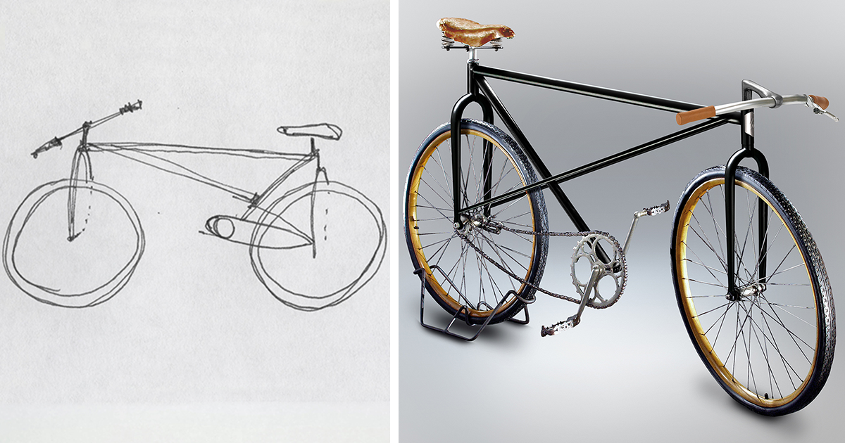Designer Asks Strangers To Draw A Bicycle From Memory And Then Turns It ...