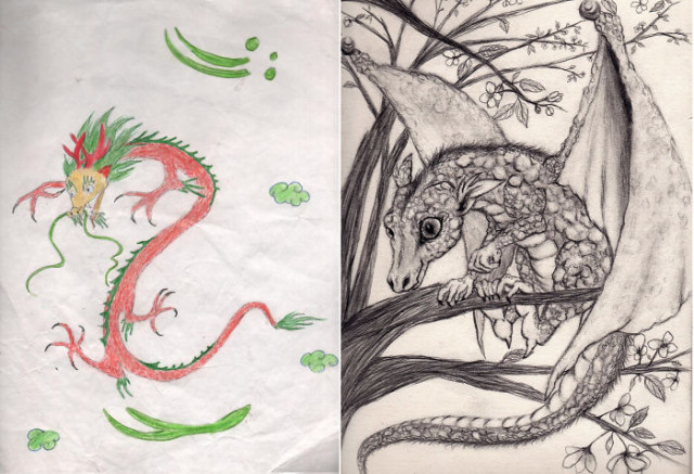 15 Before & After Drawings Show Artist's Progress | DeMilked