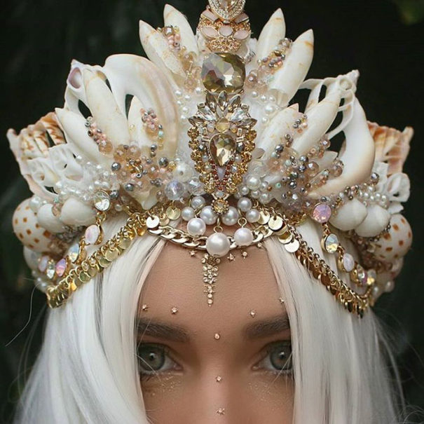 Impressive Mermaid Crowns Made With Real Seashells | DeMilked
