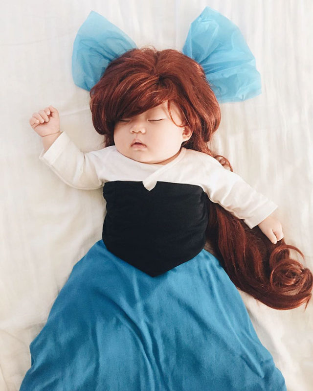 Sleeping Baby Becomes The Master Of Cosplay During Her Bedtime | DeMilked