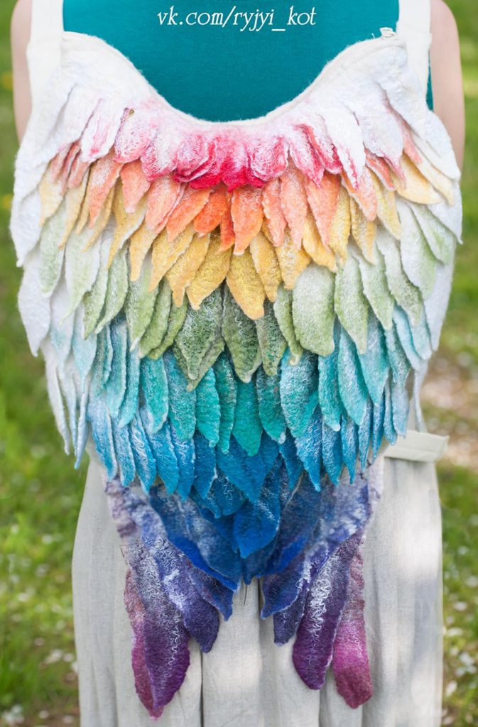 These Felted Angel Wings Are Actually A Backpack | DeMilked