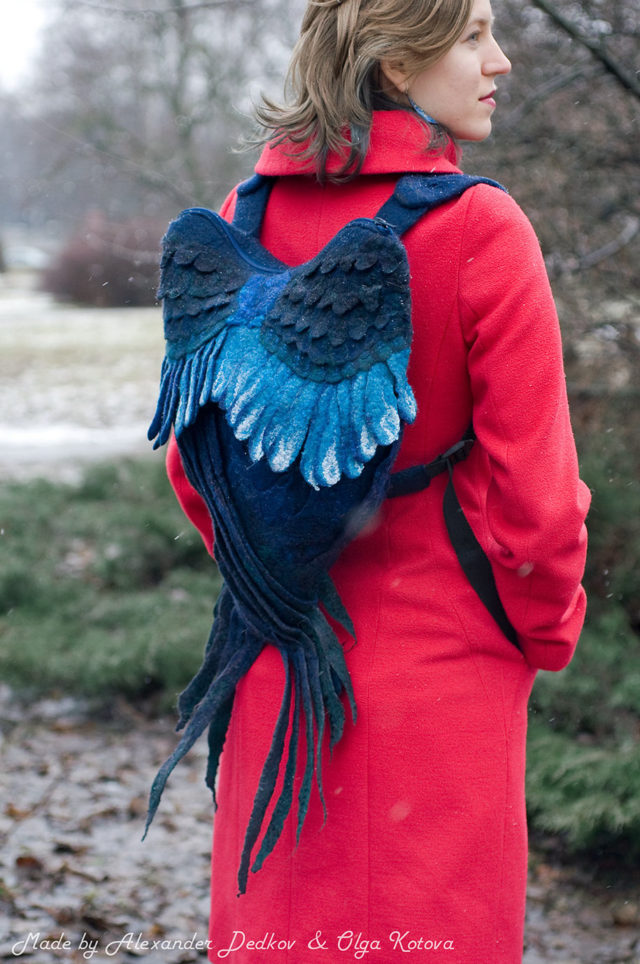 These Felted Angel Wings Are Actually A Backpack | DeMilked