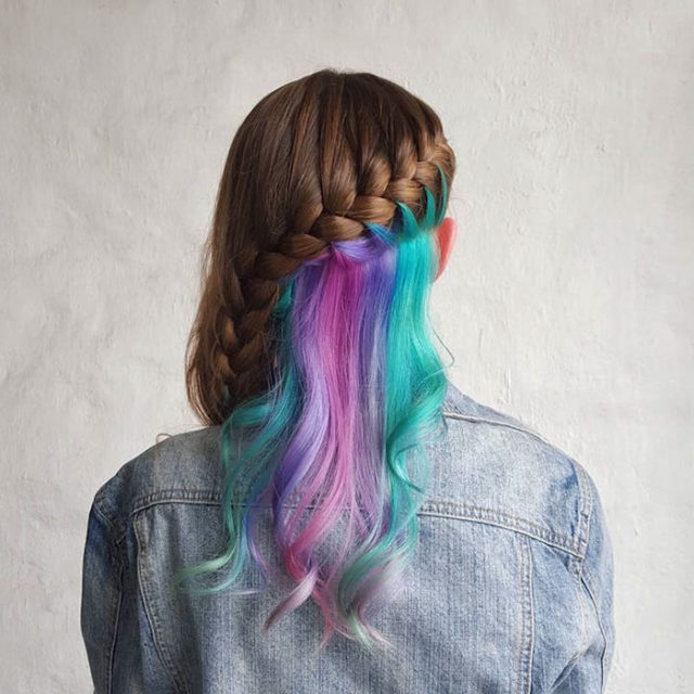 Hidden-Rainbow Hair Is The New Trend In London | DeMilked