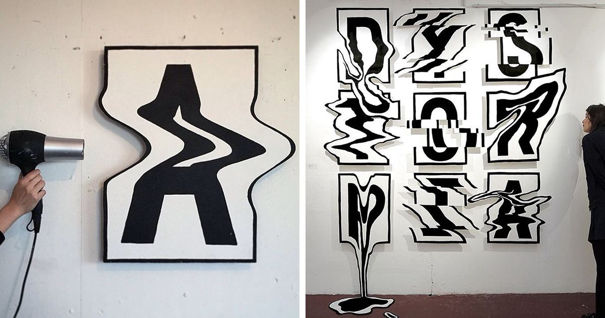 Artist Bends His 2D Letter Art Into 3rd Dimension | DeMilked