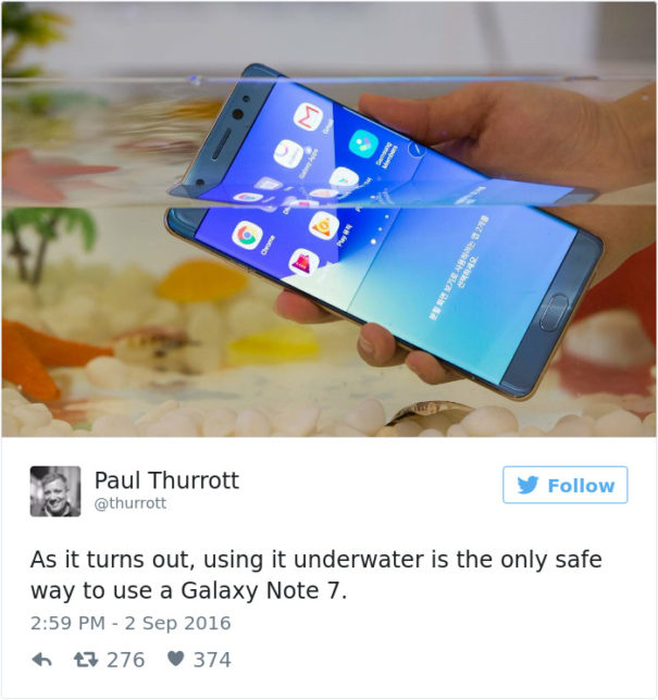 10 Funniest Reactions To The (Again) Exploding Samsung Note 7 | DeMilked