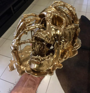 This Custom Human Skull Art Is The Perfect Mix Between Creepy And ...