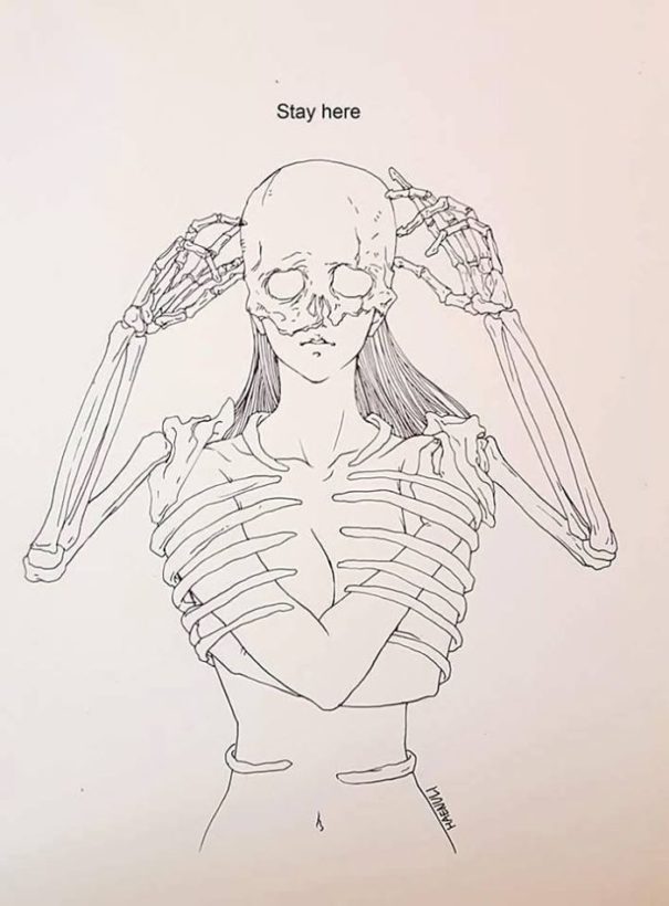 Artist Creates Death-Inspired Comics To Fight Her Depression | DeMilked
