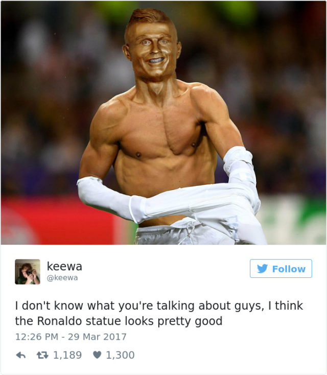 Cristiano Ronaldo’s New Statue Sparked A Hilarious Photoshop Battle (10 ...