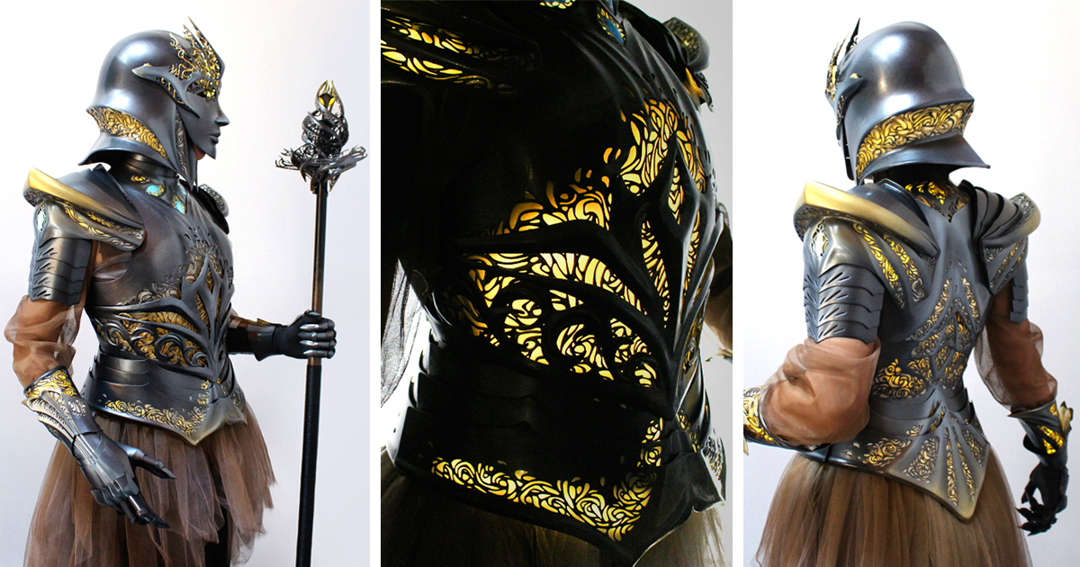 This 3D Printed Internally Lit Fantasy Armor Is Every Cosplayer's Dream ...