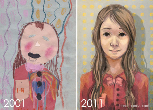 50 Amazing Before & After Drawings Show Why Practice Is So Important ...