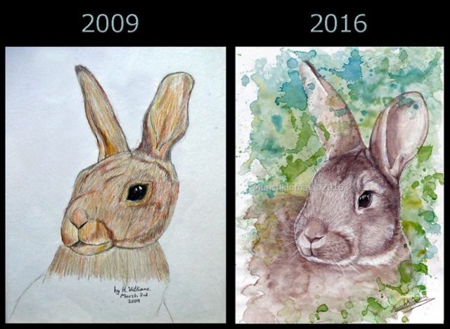 50 Amazing Before & After Drawings Show Why Practice Is So Important ...