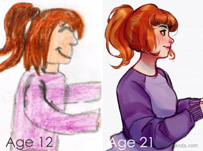 50 Amazing Before & After Drawings Show Why Practice Is So Important ...