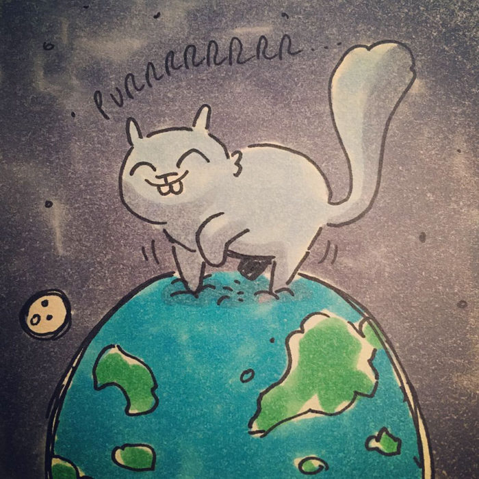 Artist Draws What It’s Like Living With Cats On Post-It Notes | DeMilked