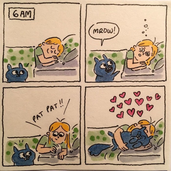Artist Draws What It’s Like Living With Cats On Post-It Notes | DeMilked