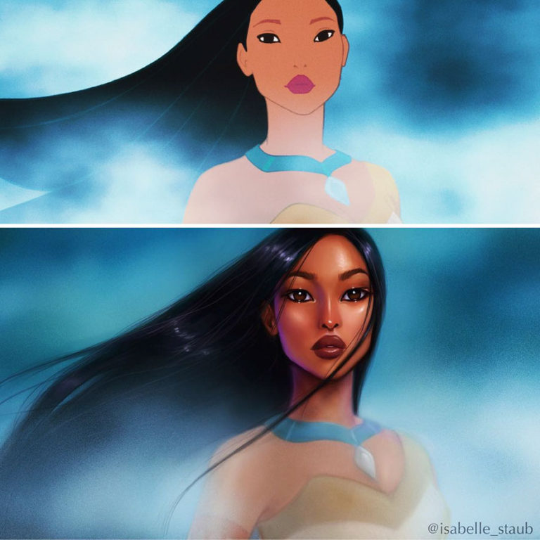 Disney Princesses Repainted In A Unique Style By Isabelle Staub | DeMilked