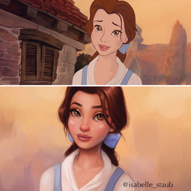 Disney Princesses Repainted In A Unique Style By Isabelle Staub | DeMilked